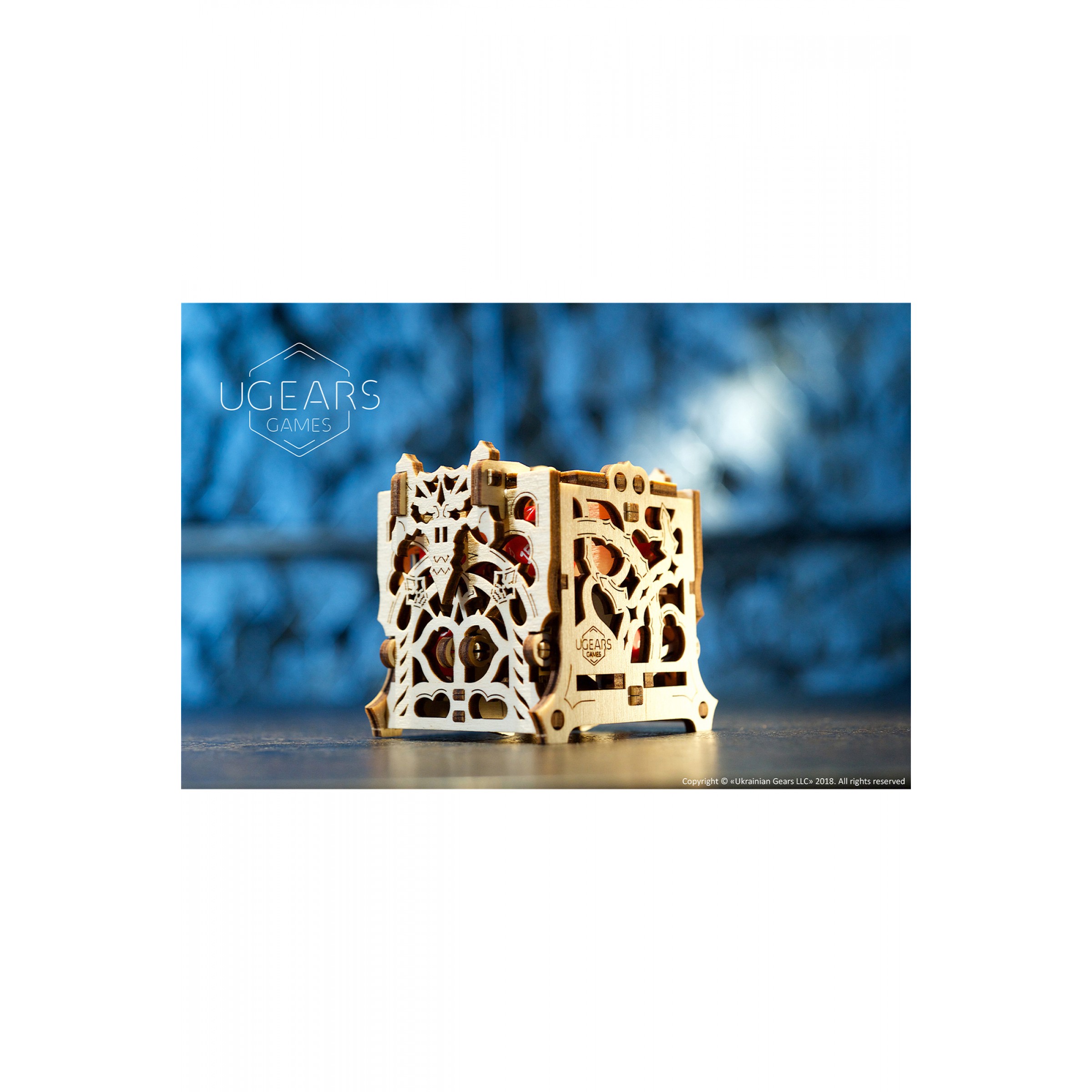 Ugears Μηχανικό 3D Παζλ - Φύλακας Ζαριού - 9.4 x 8.4 x 11.2 cm ...